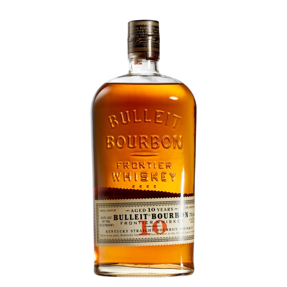 BULLEIT 10 YEAR BOURBON FRONTIER WHISKEY 70CL - Drinks On Tap